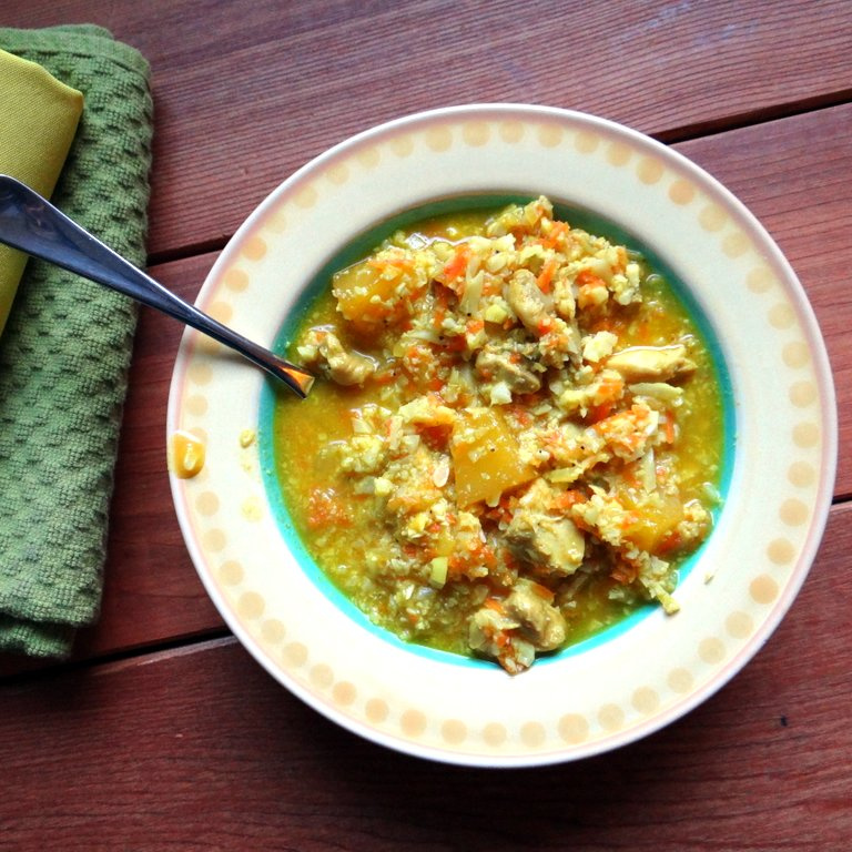 Curried Chicken & "Rice" Stew (Paleo, AIP, GAPS, Wahls, Whole30 ...