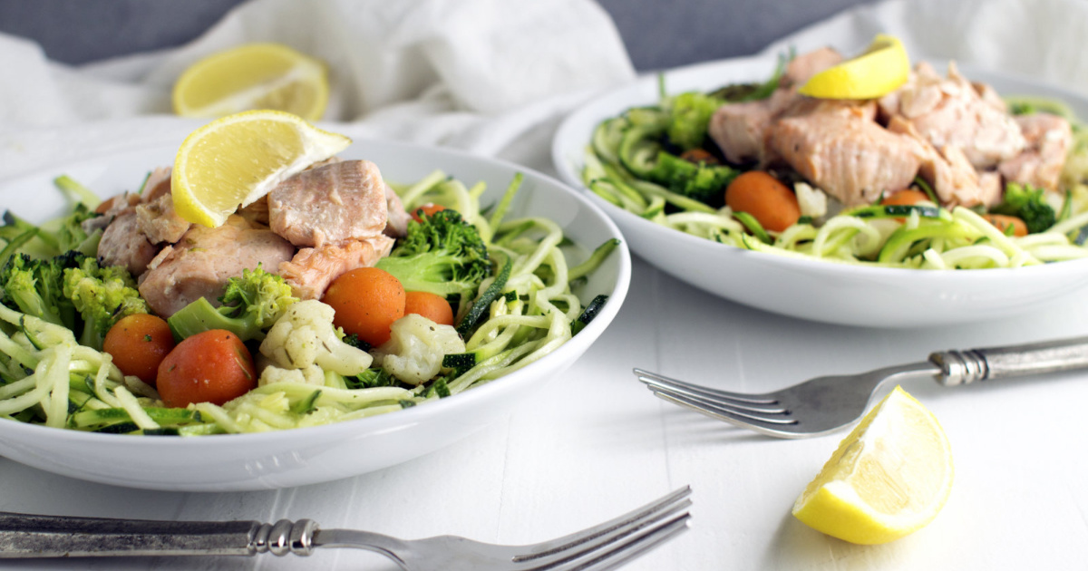 Salmon Primavera with Zoodles (Paleo, AIP, GAPS, Wahls, Whole30 ...